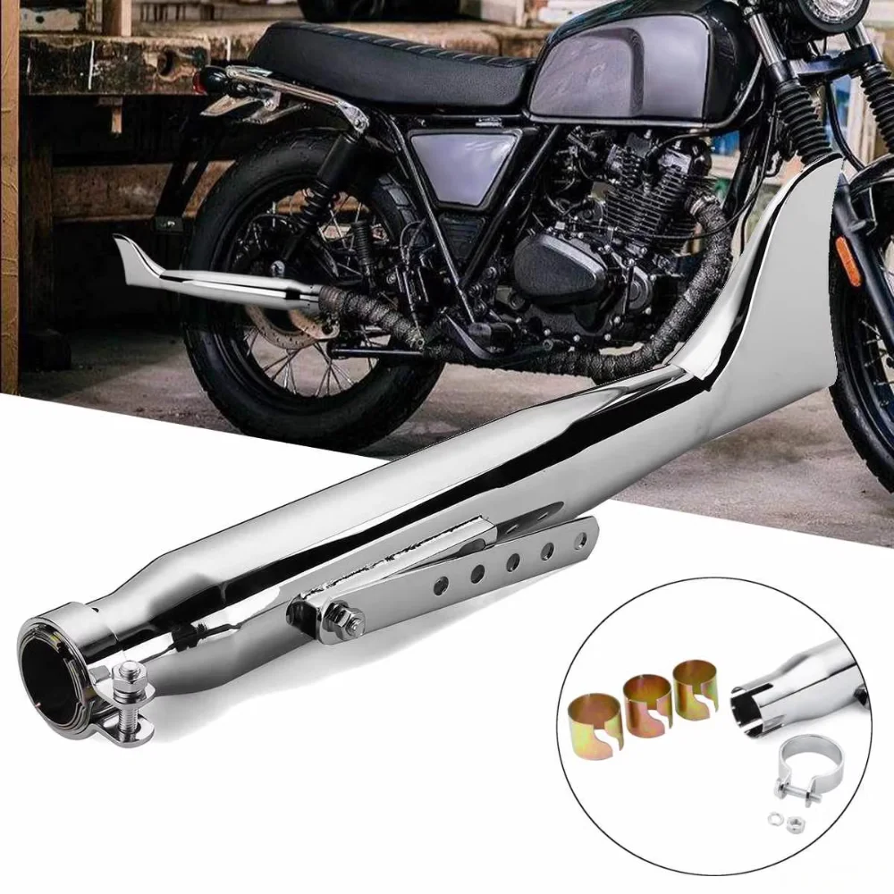430-550mm Exhaust Pipe Motorcycle Exhaust Muffler Retro Vintage ...