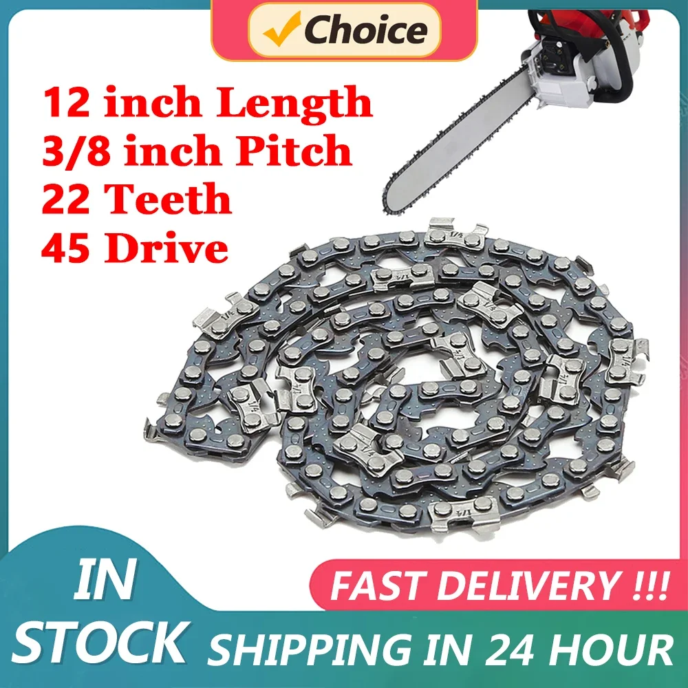12 Inch Metal Chainsaw Chain Spare Parts 45 Drive Links Saw Chain 3 ...