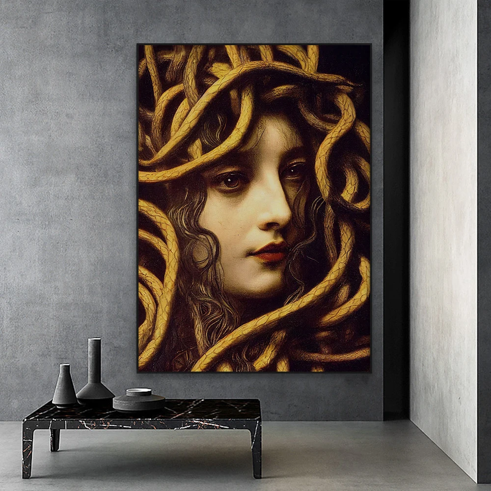 Vintage-Medusa-Wall-Art-Poster-Ancient-Greek-Mythology-Prints-Poster ...