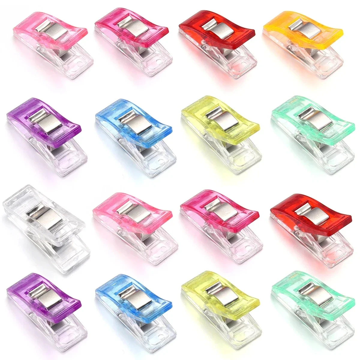 10-100PCS-Colorful-Sewing-Clips-Multipurpose-Plastic-Craft-Crocheting ...