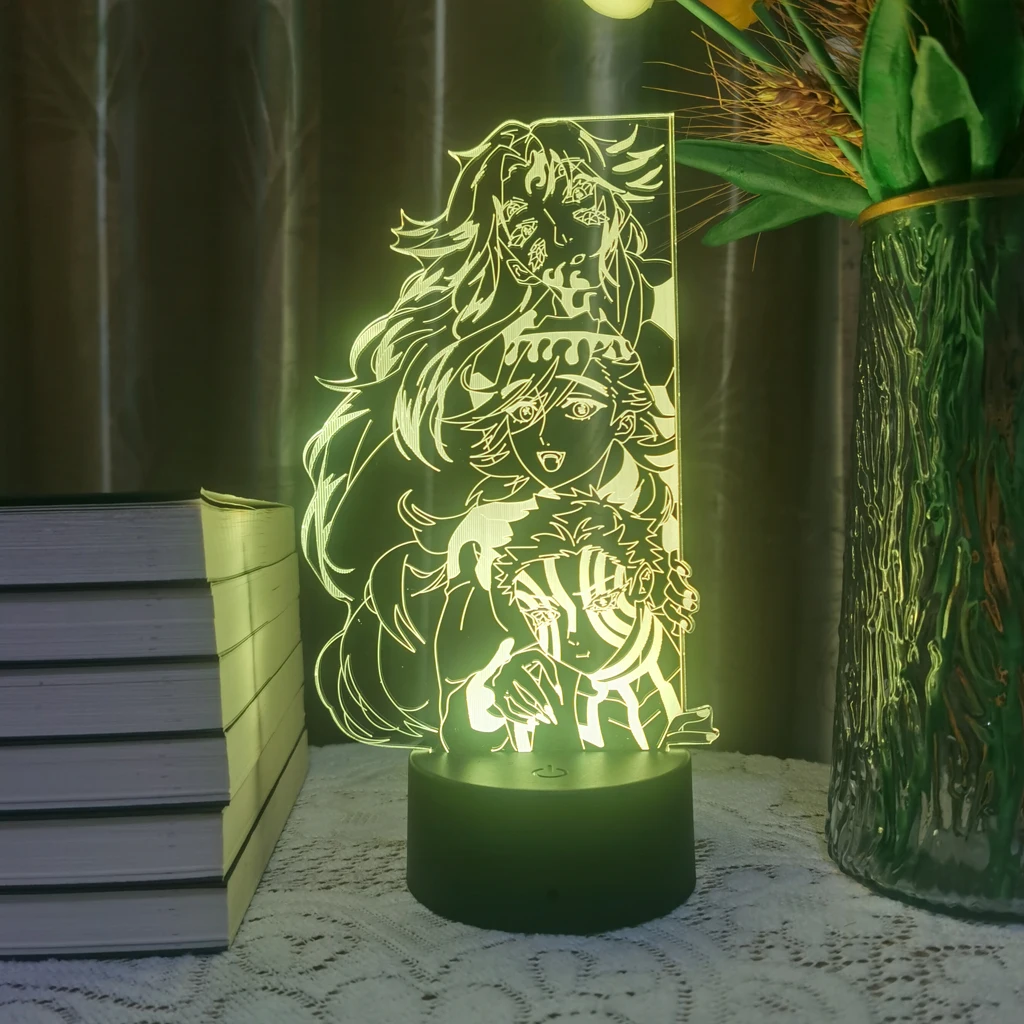 Anime-3D-Led-Lamp-Demon-Slayer-Akaza-Douma-Kokushibou-Manga-Night-Light ...