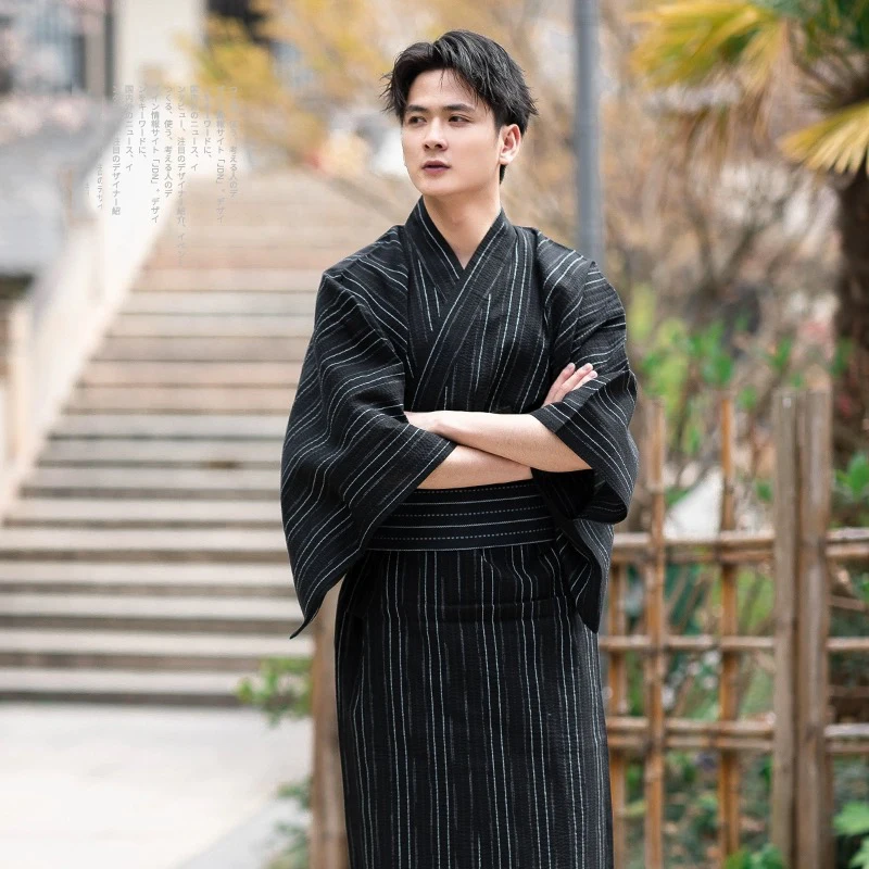 Kimono-samur-i-tradicional-japon-s-para-hombre-bata-de-ba-o-Yukata ...