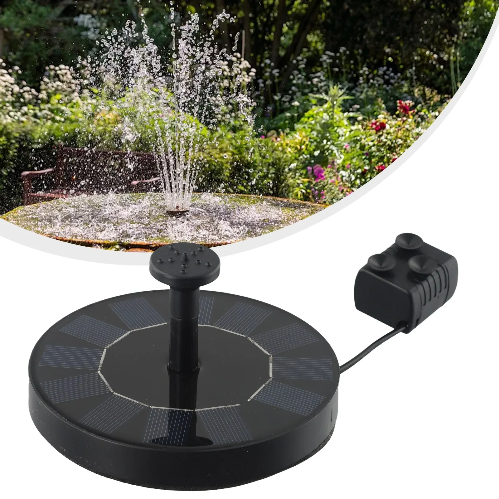 Mini-Solar-Water-Fountain-Pool-Pond-Waterfall-Fountain-Garden ...