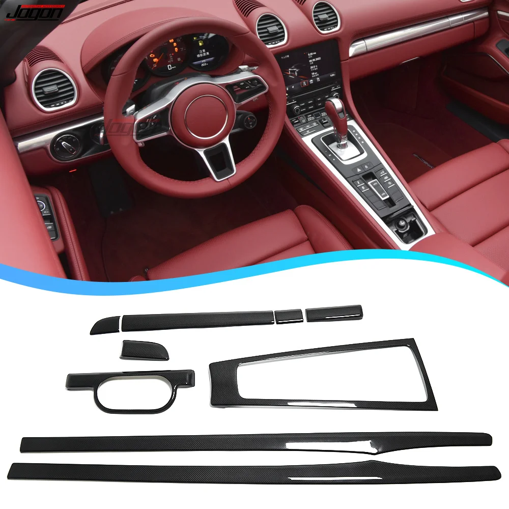Car Central Console Gear Shift Panel Frame Interior Accessories Carbon ...