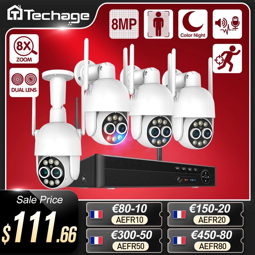 Techage-PTZ-8MP-Dual-Lens-8CH-Wireless-Surveillance-Security-System-Human-Detection-Auto-Track ...