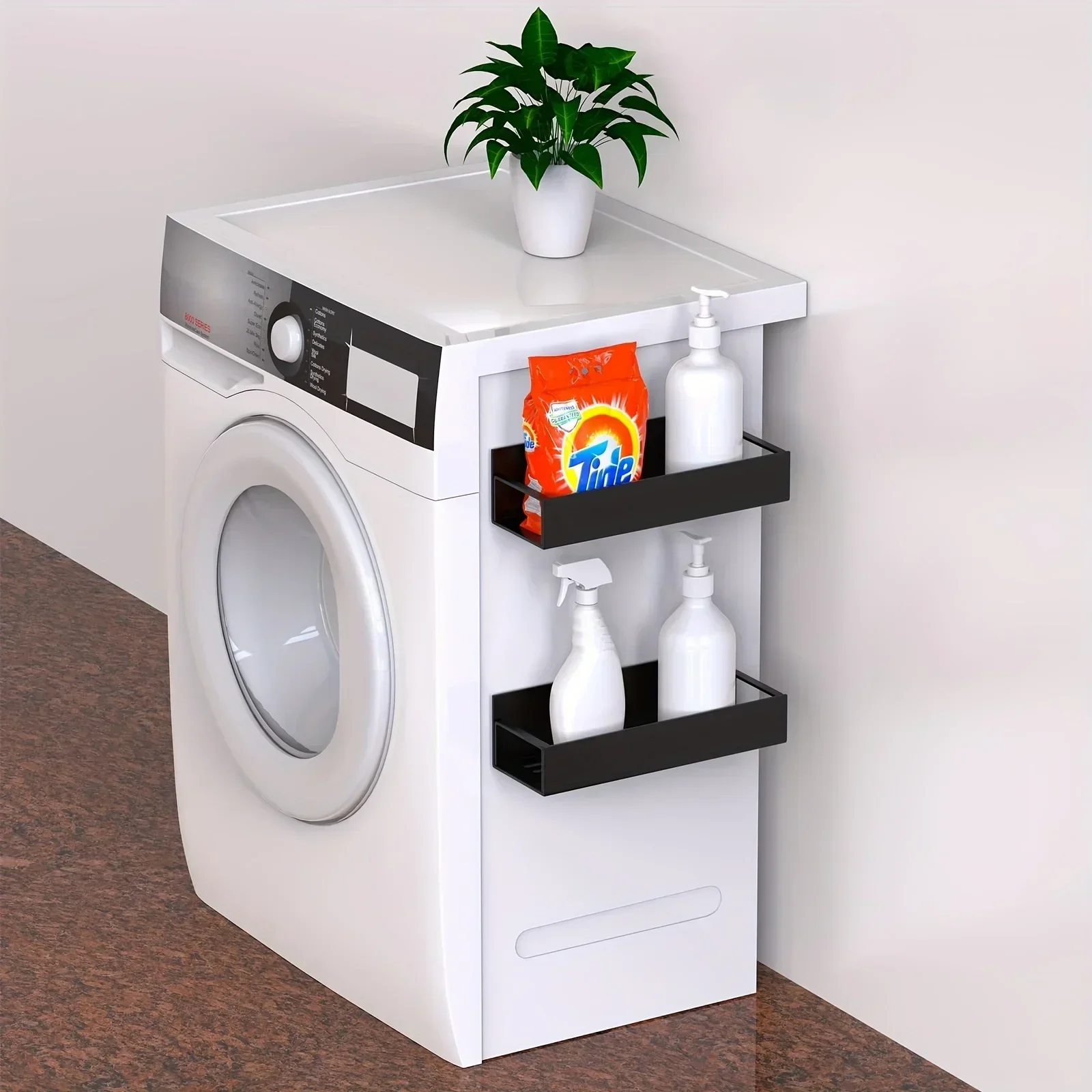 Magnetic-suction-refrigerator-layered-side-storage-shelf-without ...