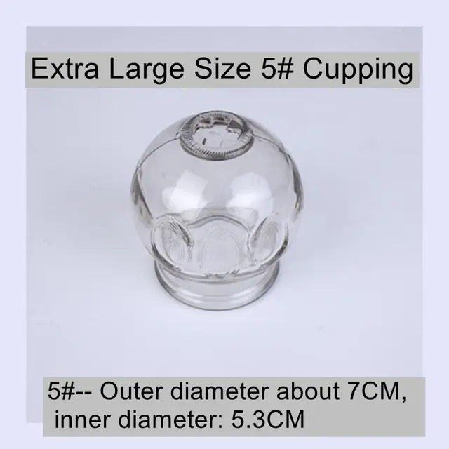 5# Glass Vacuum Cupping TCM Energy Transparent Pot Home Fire Treatment ...