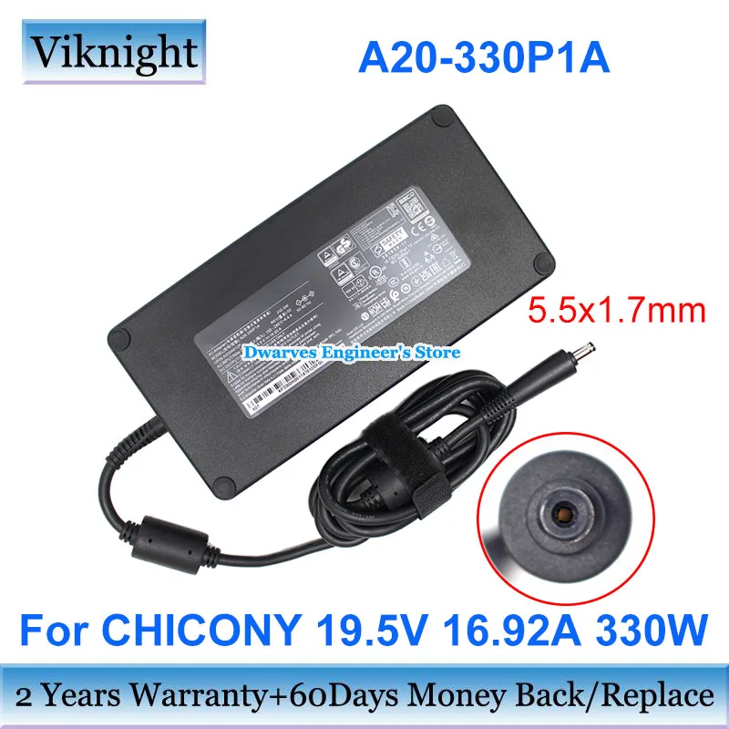 19.5V 16.92A Chicony 330W Power Adapter A20-330P1A A330A012P For XMG UNVEILS NEO 15 HIGH-END ...