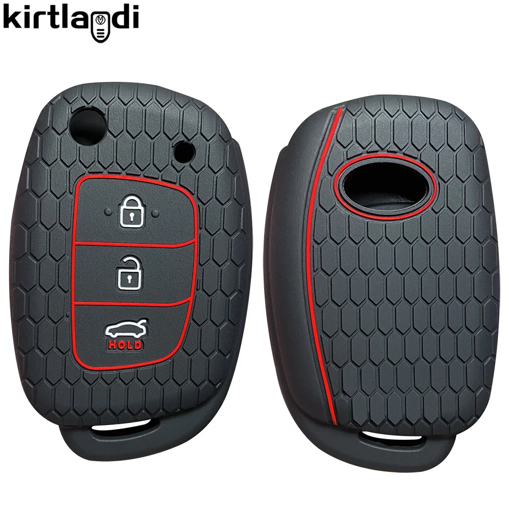 3-buttons-silicone-car-remote-flip-folding-key-case-cover-shell-for ...