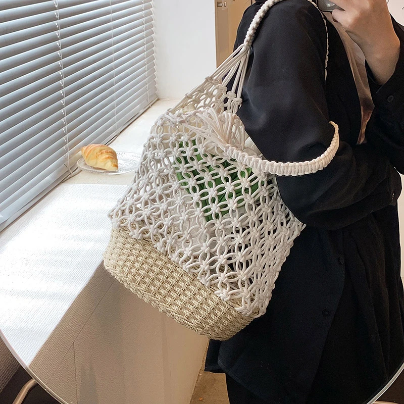 Fashion-New-Classic-Plaited-Raffia-Straw-Bag-Large-Capacity-Tote ...