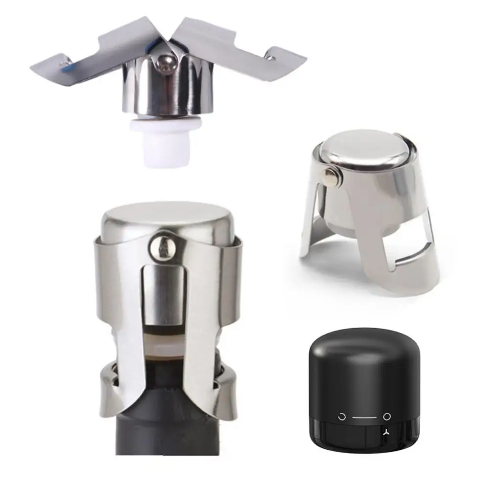 Stainless-Steel-Stopper-For-Wine-And-Champagne-Bottles-Portable-Sealer ...