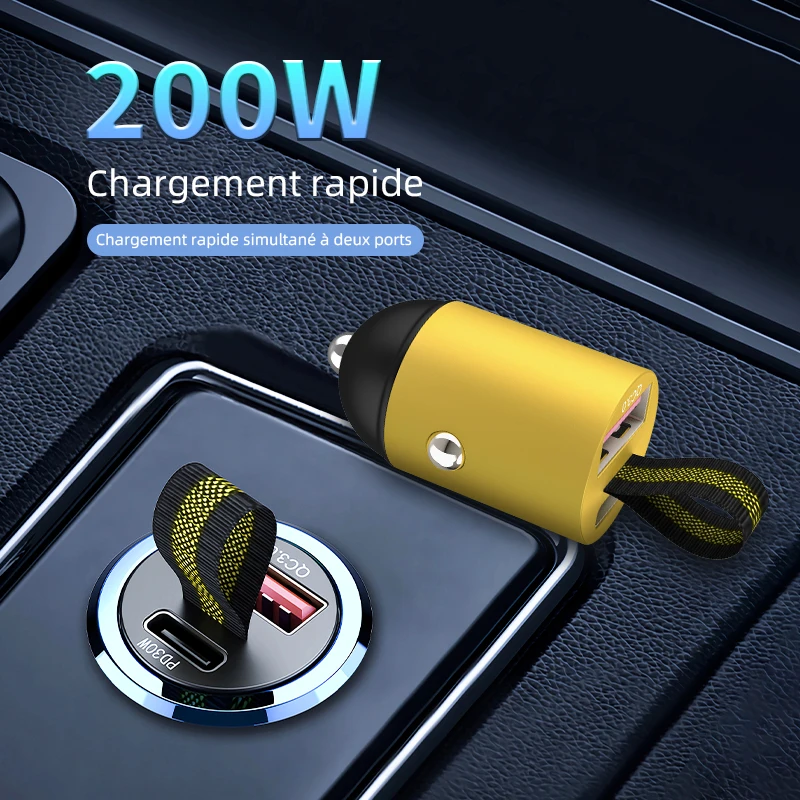 200W-Mini-USB-chargeur-de-voiture-super-charge-rapide-type-C-PD ...