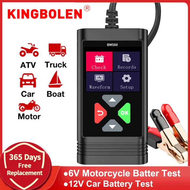 BM560 Car Battery Tester 12V 6V Analyzer 100-2000 CCA, 49% OFF