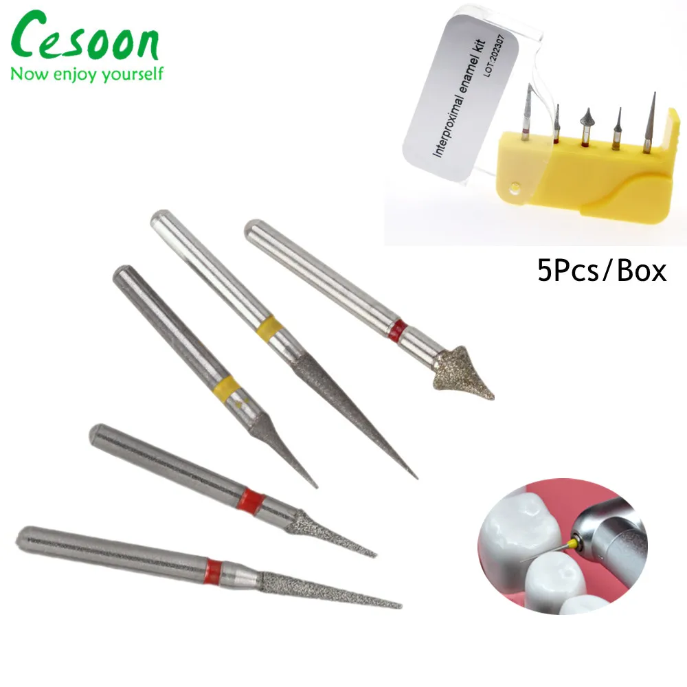 5Pcs-Dental-Diamond-Bur-Orthodontic-Interproximal-Enamel-Reduction-Kit ...