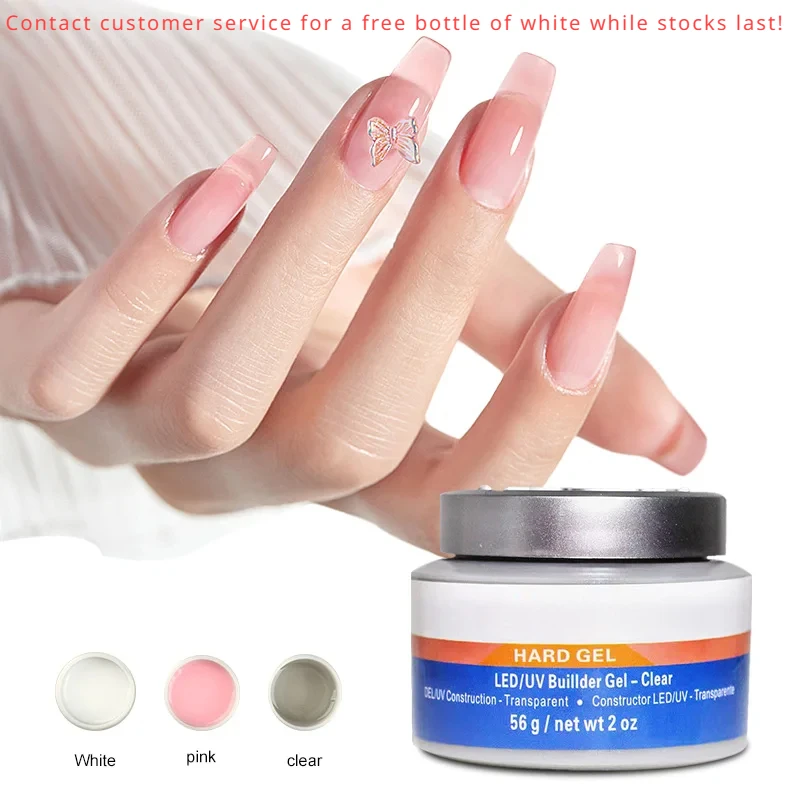 No-Burning-Build-IBD-LED-UV-Gels-Builder-Gel-Clear-Pink-White-Nail ...