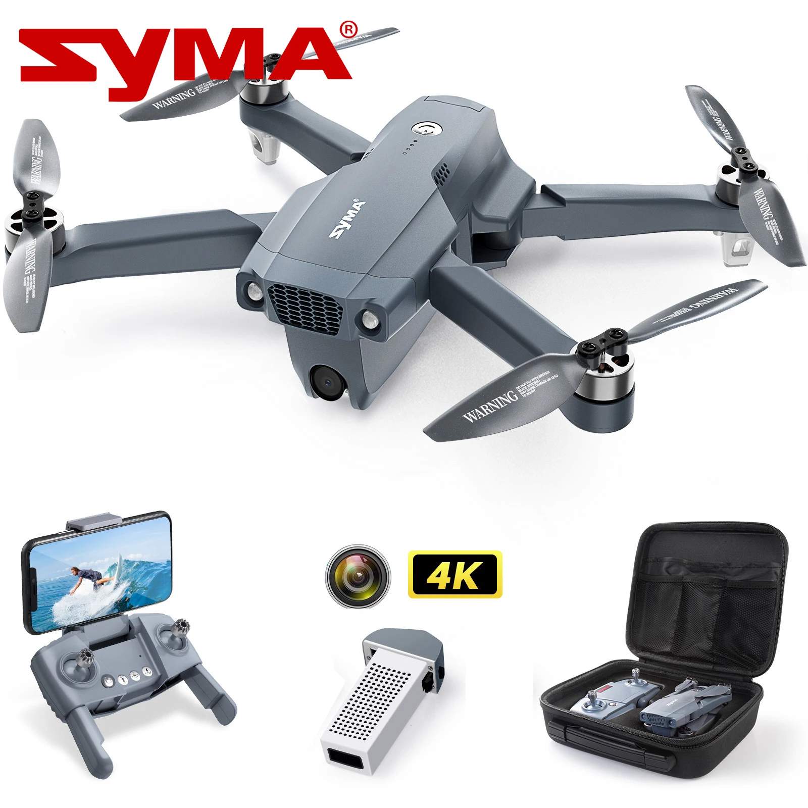 SYMA X500Pro GPS 드론, 4K UHD 카메라, RC 쿼드콥터, 브러시리스 모터, 5G FPV 전송, 팔로우 미 ...