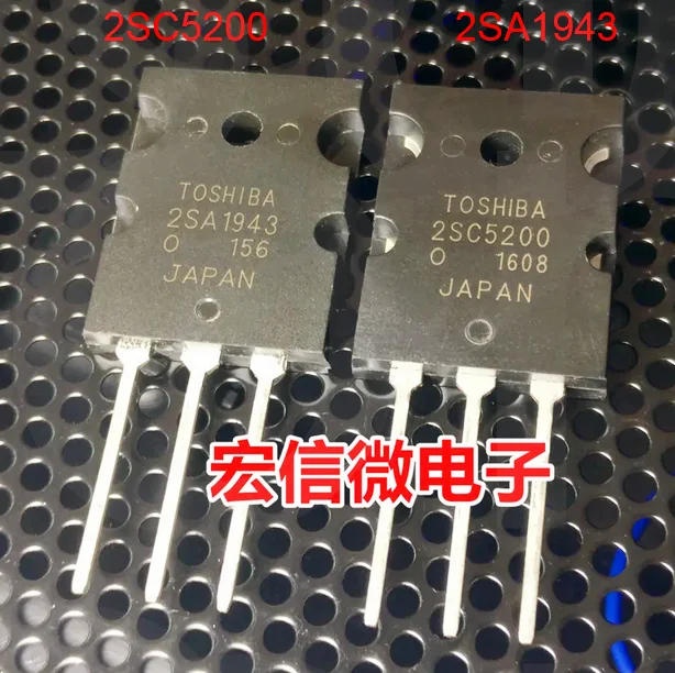 5PCS-5Pairs-100-Real-Original-New-2SC5200-2SA1943-JapanAmplifier-Transistor-A1943-C5200-2SC5200 ...