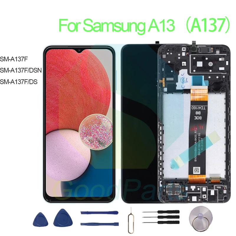 For Samsung A137 Screen Display Replacement 2408*1080 SM-A137F, SM ...