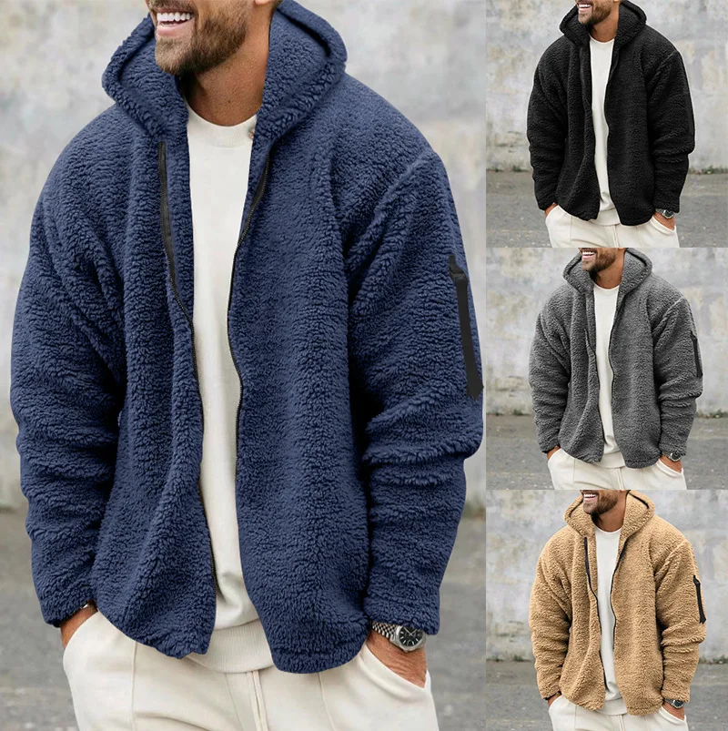 2024-Men-s-Autumn-and-Winter-Double-Sided-Fleece-Warm-Jacket-Amazon ...