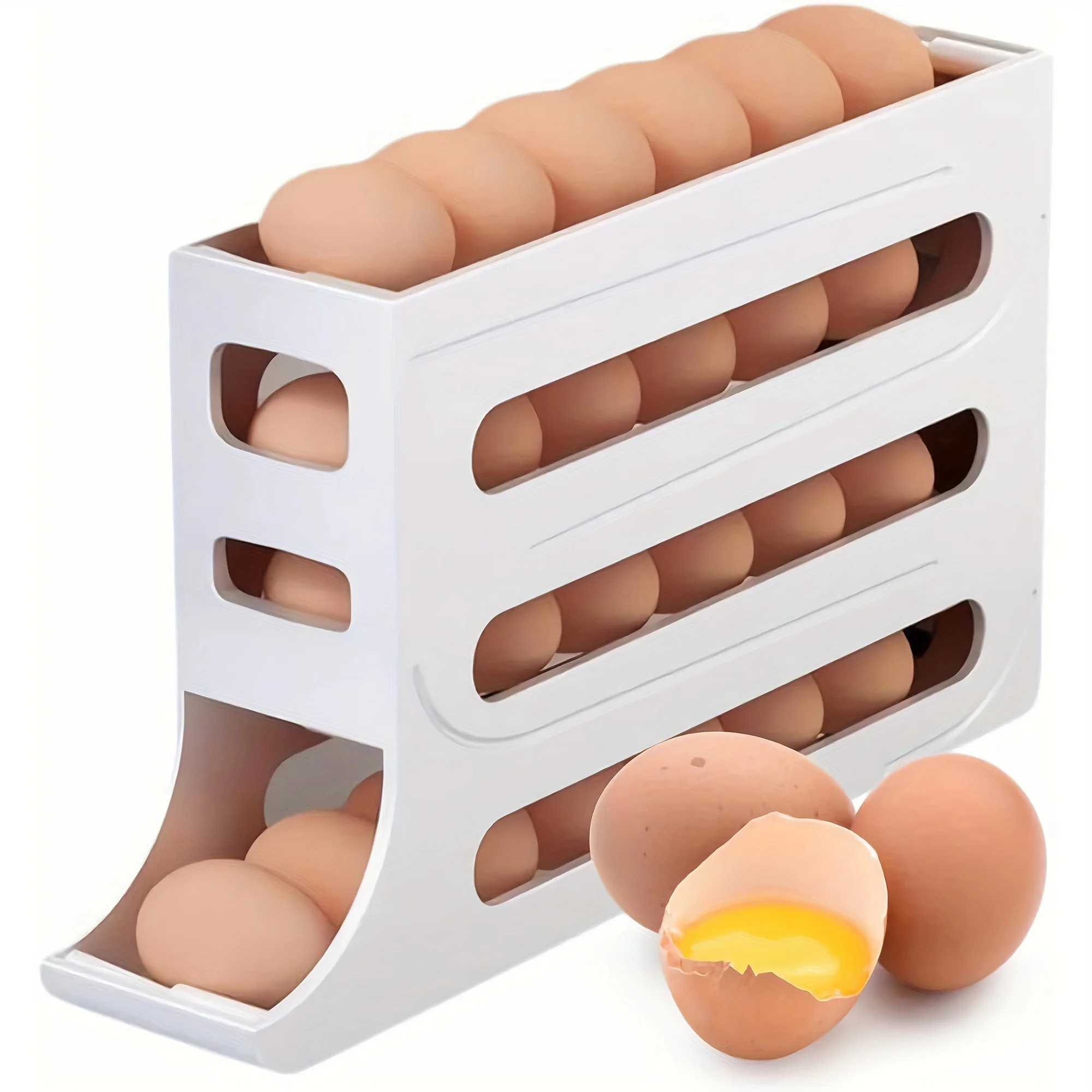 Automatic-Rolling-Egg-Rack-Space-Saving-Refrigerator-Side-Door-Egg-Rack ...