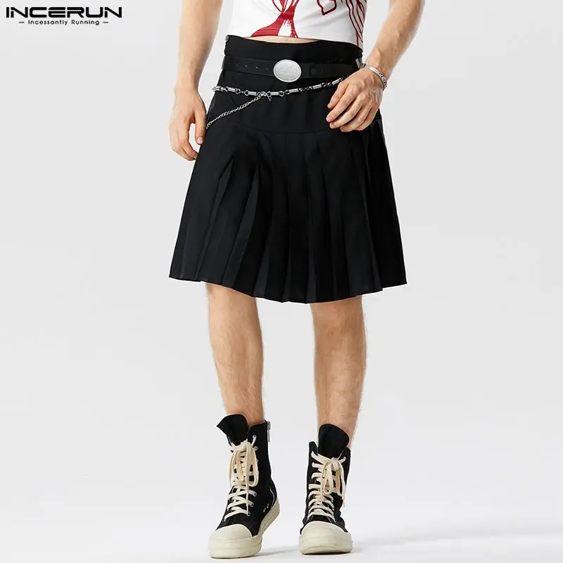 Incerun-2023-American-Style-Herren-Plissee-feste-halbe-R-cke-Shorts-l-ssige-Streetwear-hei ...