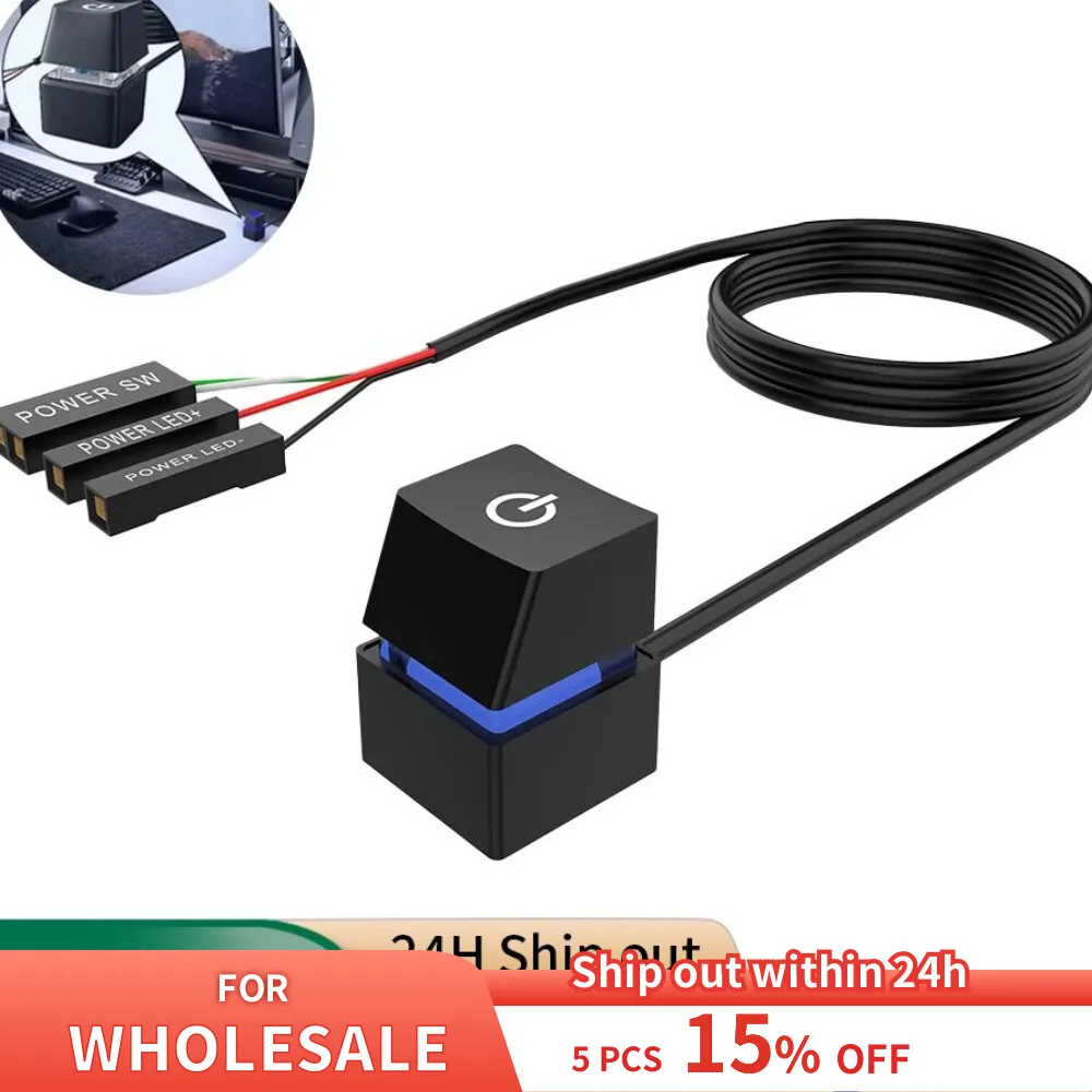 Computer-Desktop-Switch-2m-Colorful-LED-Lights-PC-Motherboard-External ...