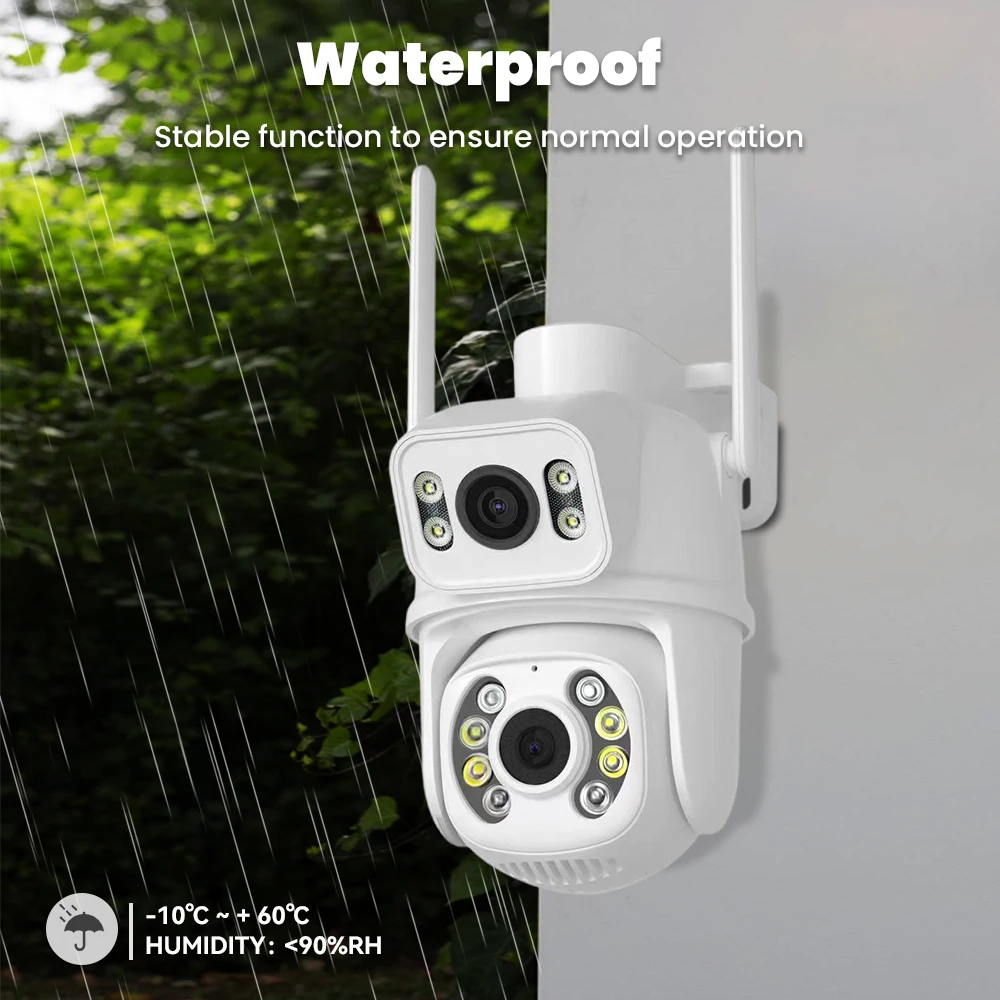 TAITAS 8MP 4K PTZ Wifi Camera Dual Lens Dual Screen Ai Human Detect Au ...