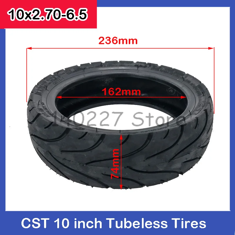 CST 10 inch Tubeless Tires 10x2.70-6.5 vacuum Tyre for Electric Scooter ...