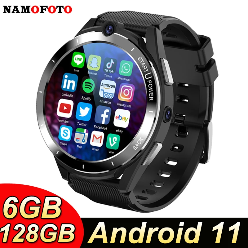Android 11 Smartwatch com CPU Dual, Relógio Inteligente, Banco de ...