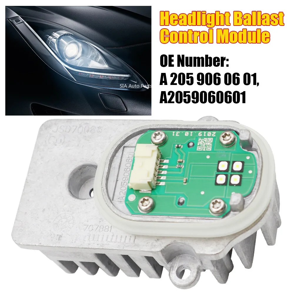 New A2059060601 LED Headlight Daytime Running Light Angel Eye Module ...