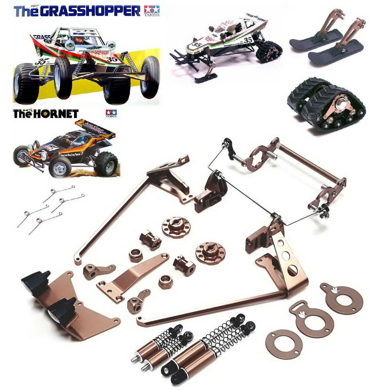 Aluminum Option Parts Bumper/Shock/Tires for Tamiya Grasshopper/Hornet/Grasshopper II ...