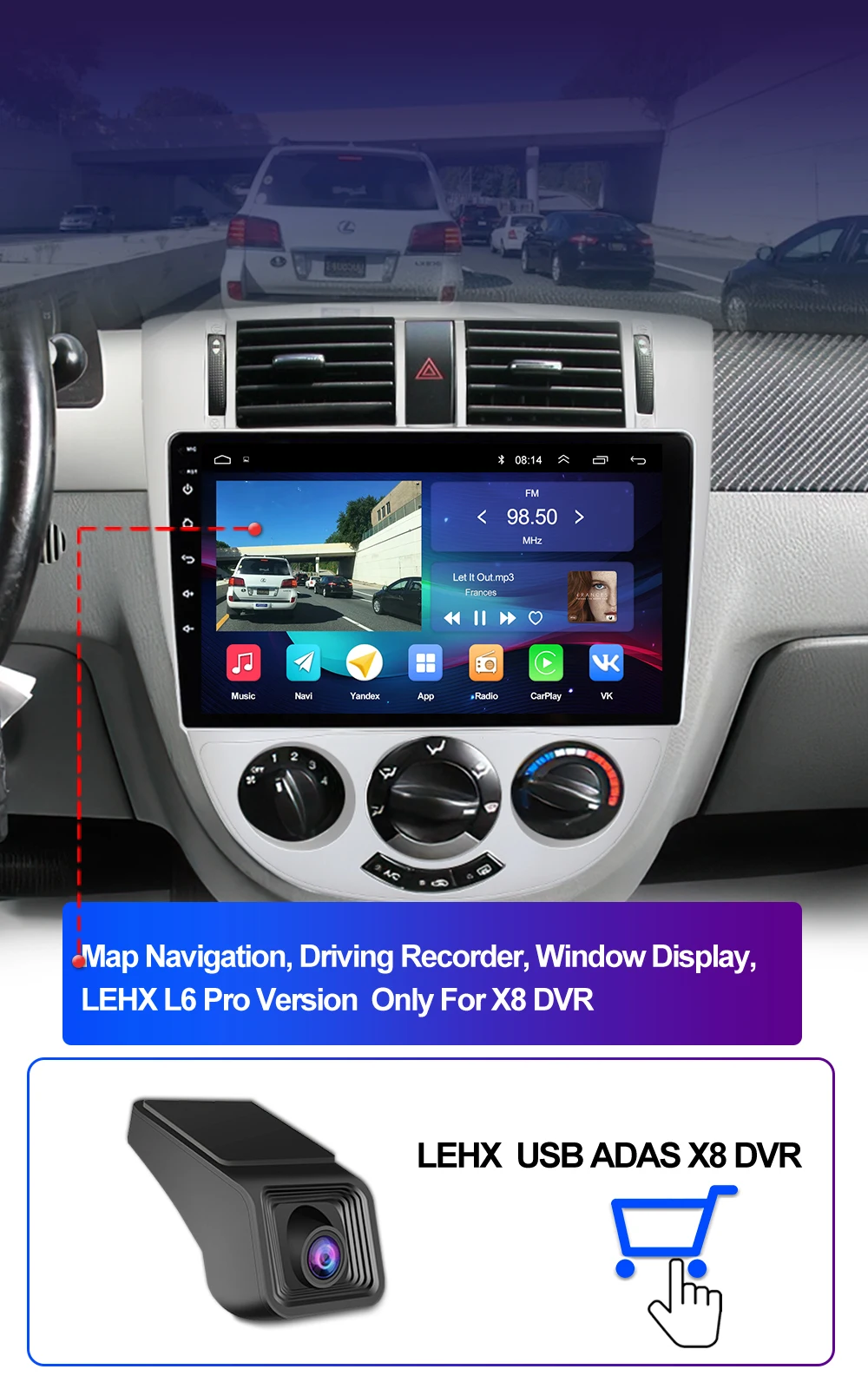 LEHX L6Pro 2 din Android 14 Автомобильный радиоприемник для Chevrolet ...