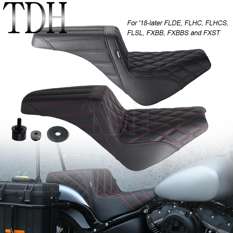 Motorcycle PP Leather Two Up Driver Front Rear Passenger Seat For ...
