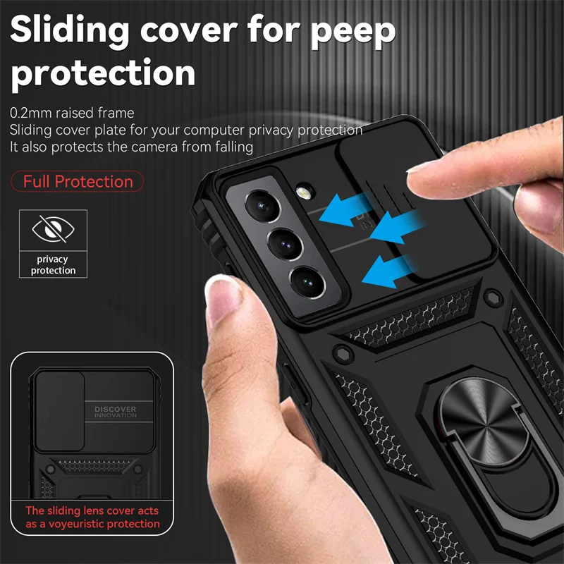 For-Samsung-Galaxy-S21-FE-5G-S21FE-Case-Slide-Camera-Armor-Case-For ...