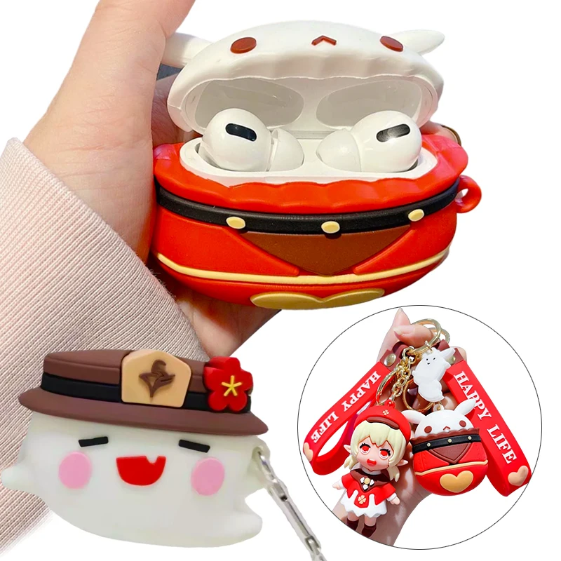Earphone-Case-Genshin-Impact-Venti-Paimon-Player-hutao-Klee-Case-For ...