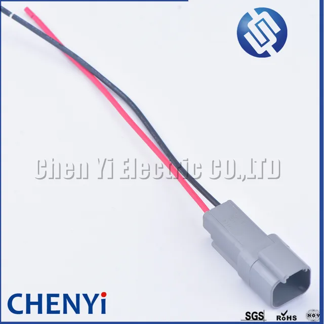 Deutsch DT series 2 Pin male female Auto Waterproof Connector DT06-2S DT04-2P Automotive ...