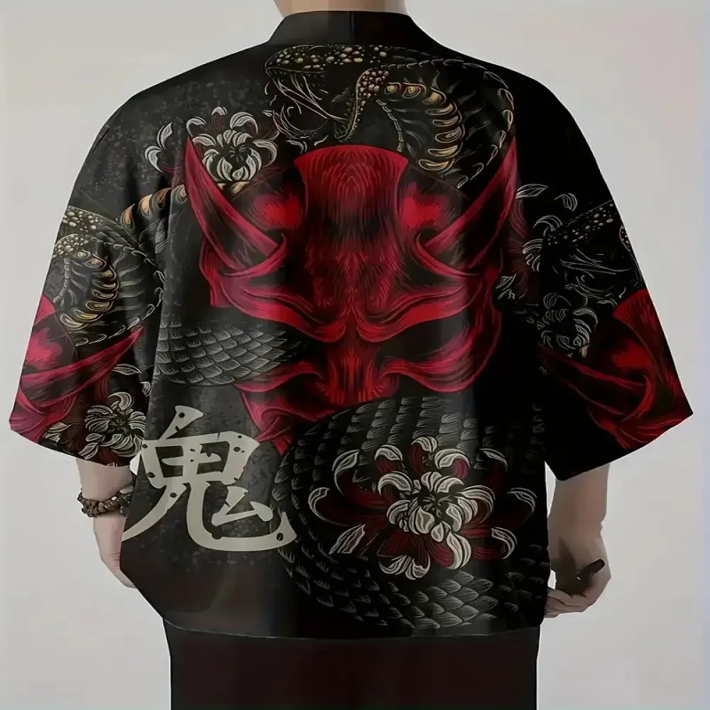 Snake Demon kimono men Japanese Kimono Cardigan Shirt Women Haori ...