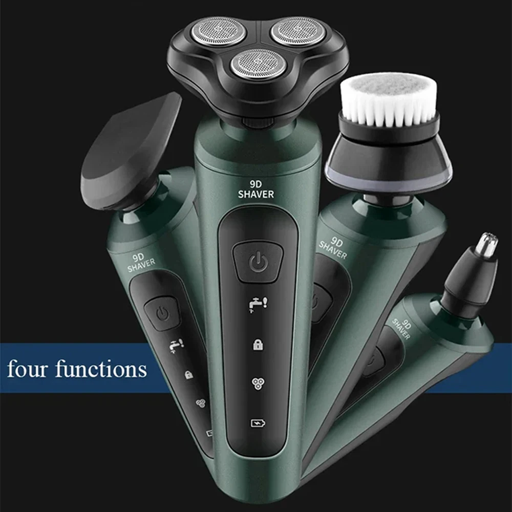 New-9D-Electric-Shavers-for-Men-Waterproof-Electric-Trimmer-Razor-Wet ...
