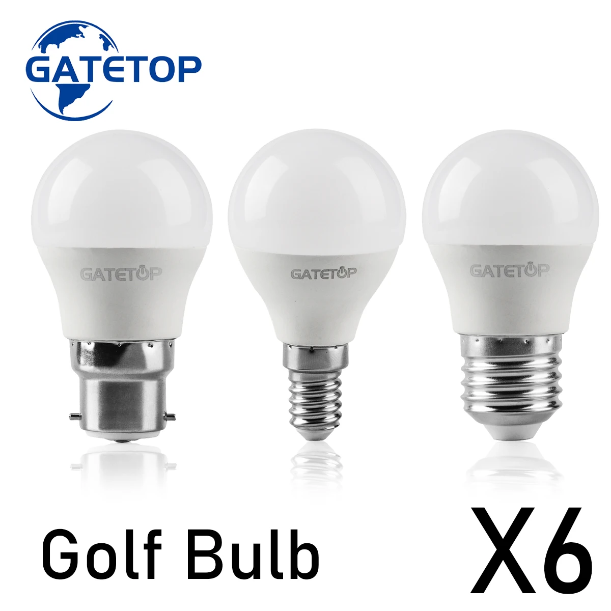 6Pcs-G45-Led-Golf-Bulb-3W-7W-E14-E27-B22-AC220V-Warm-White-3000K ...