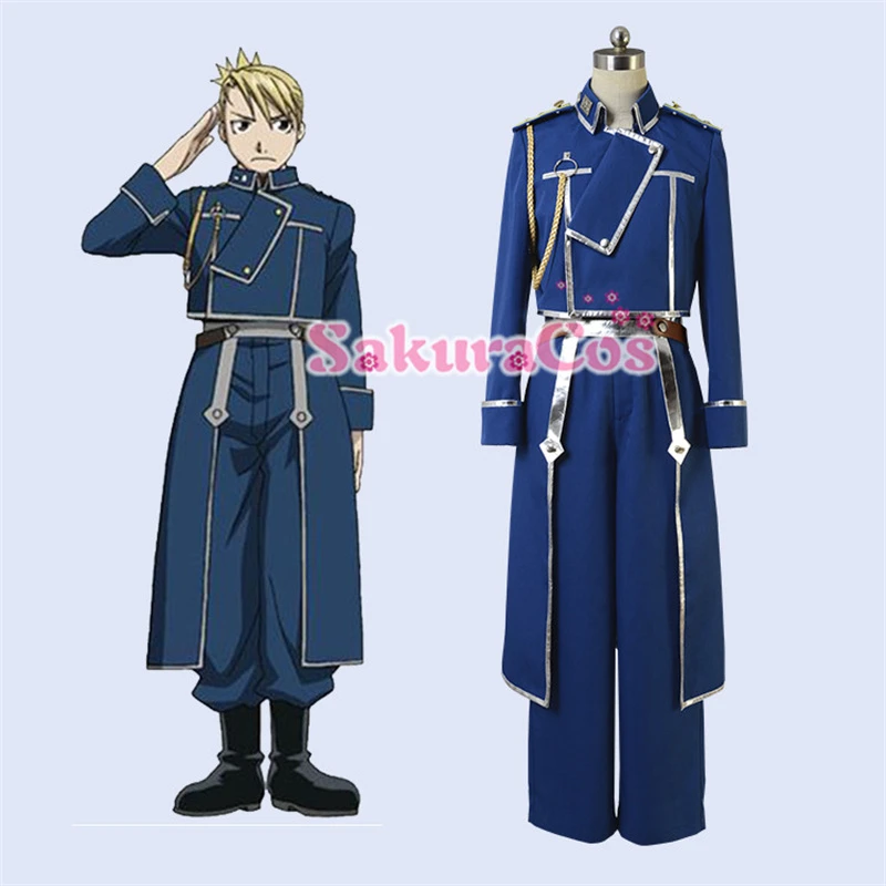 COSLEE Fullmetal Alchemist Riza Hawkeye Uniforme, traje de Cosplay ...
