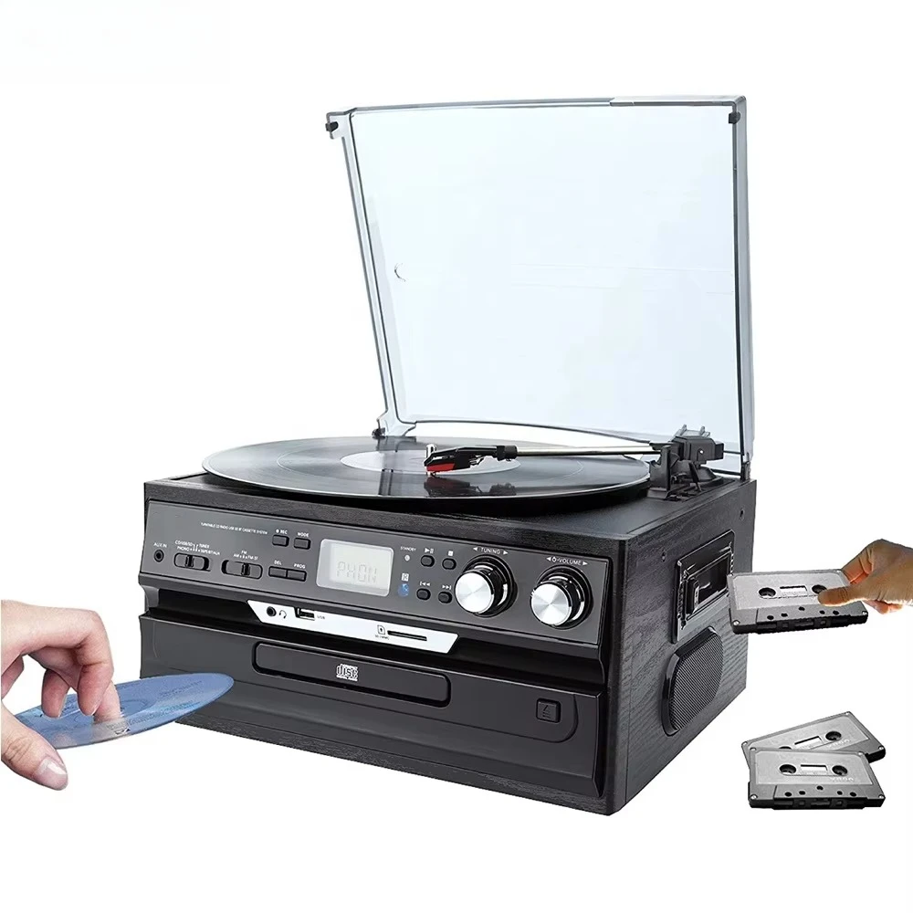 Multi-vinyl player with CD player/USB/SD recording/AUX input/radio ...