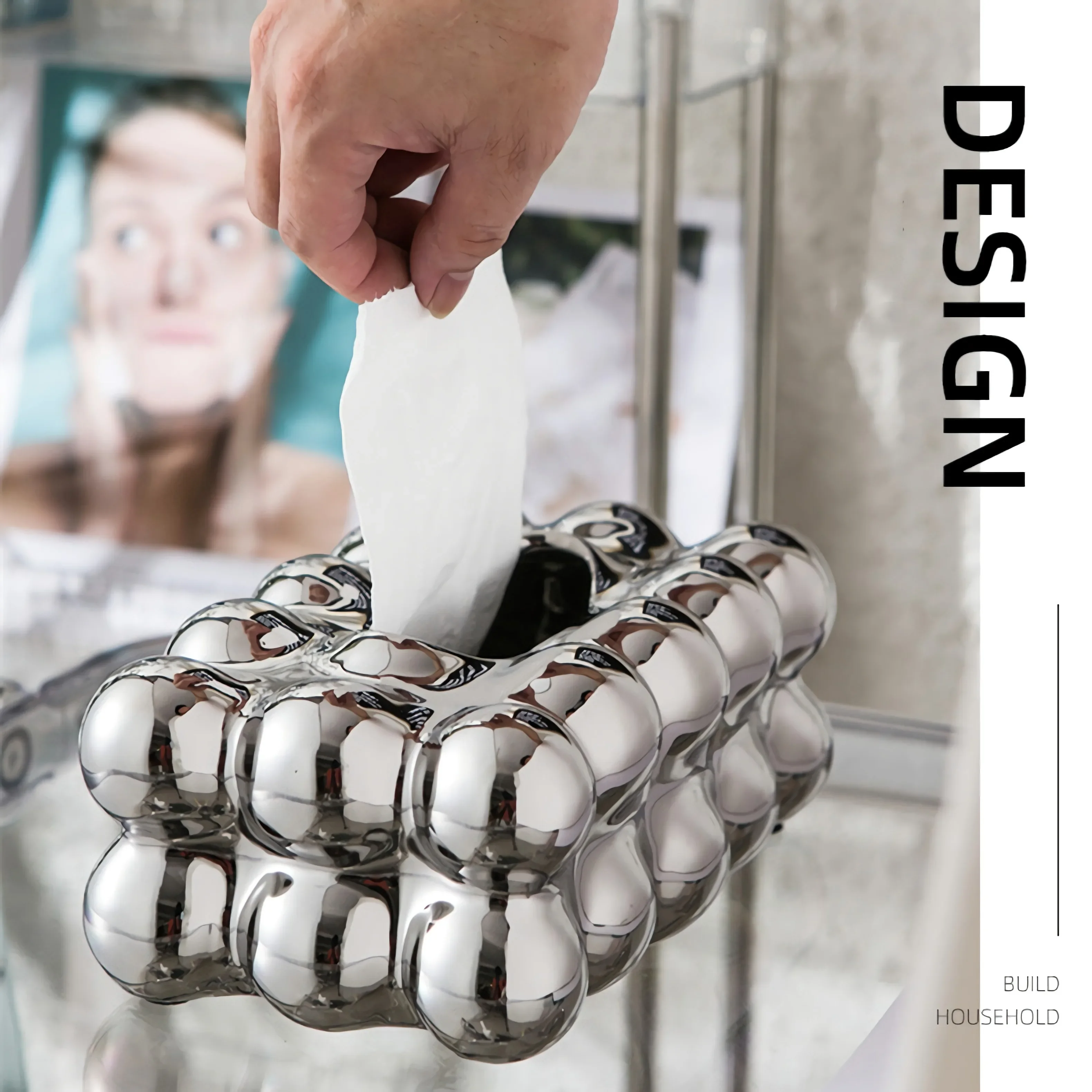 Luxury-Tissue-Box-Holder-Korean-Silver-Plated-Nordic-Style-Tissue-Boxes ...