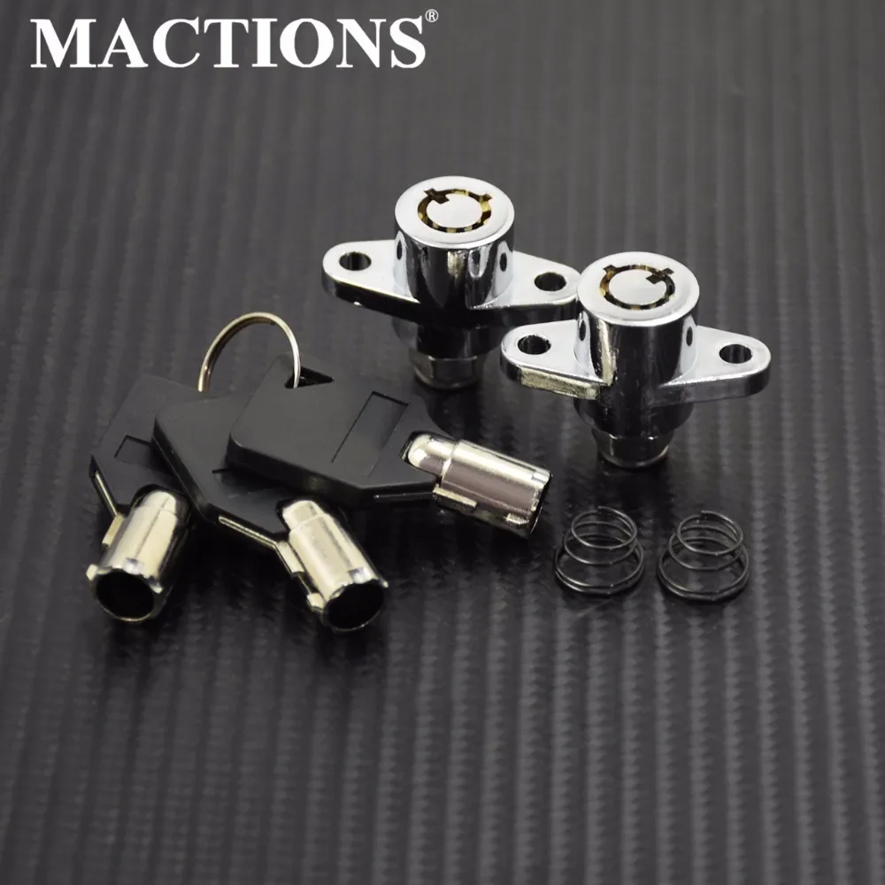 Motorbike-Hard-Saddlebag-Chrome-Locks-Black-Keys-For-Harley-Touring ...