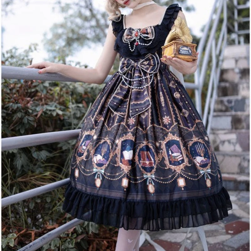 Victoria-Vintage-Gothic-Lolita-JSK-Dress-Women-Sweet-Star-Bow-Elegant ...