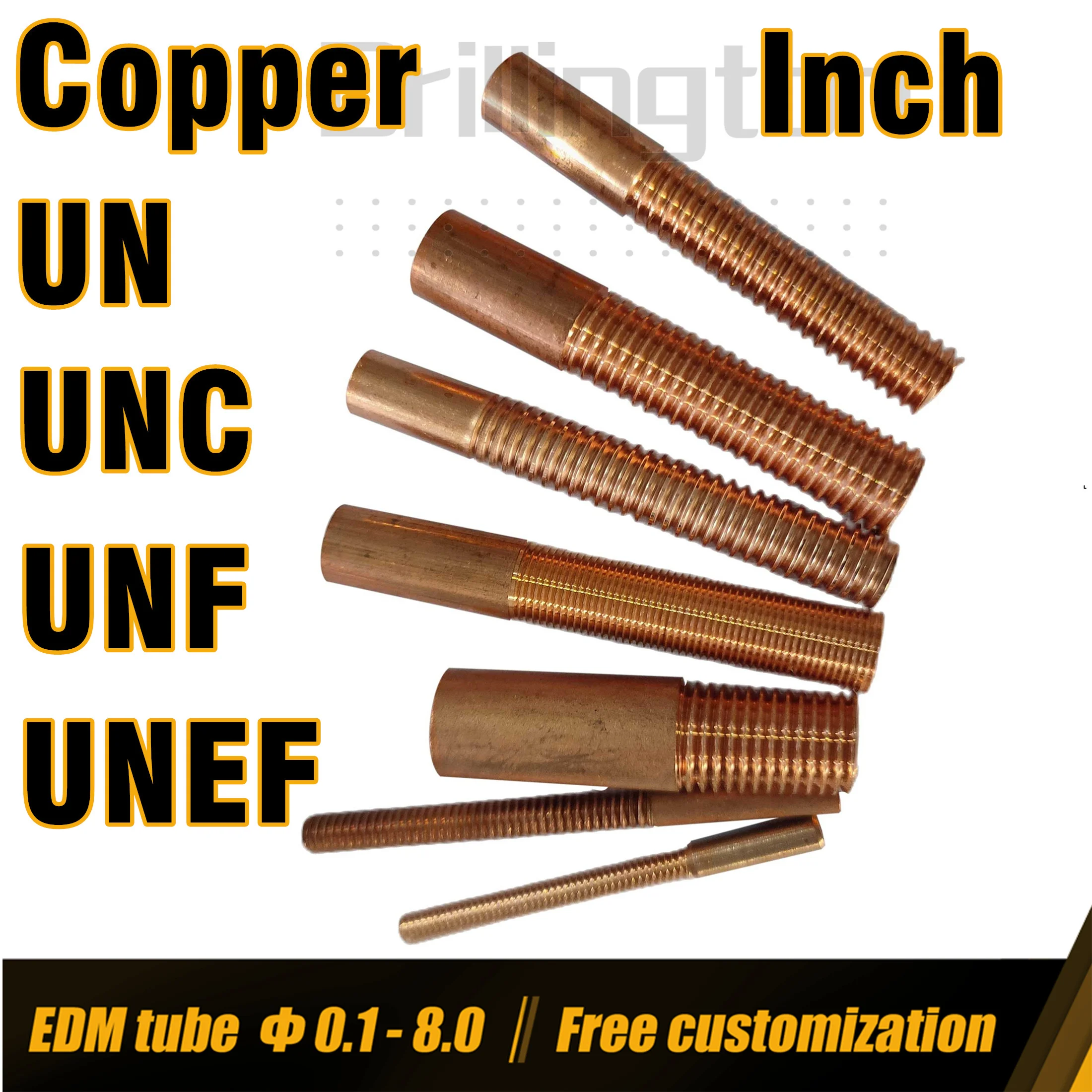 Copper-Tapping-Electrode-UN-UNC-UNF-UNEF-Inch-Thread-Tap-Threaded-Rod ...