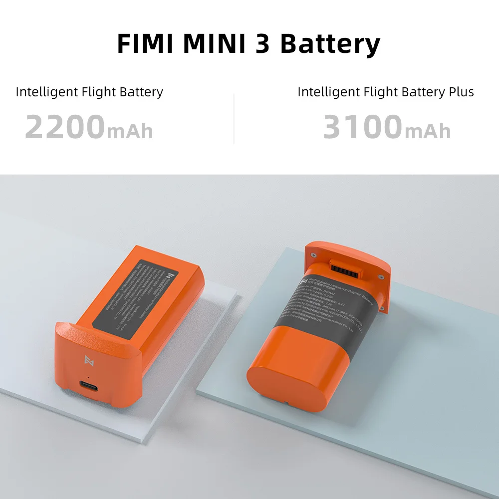 Original-FIMI-Mini-3-Intelligent-Flight-Battery-2200mAh-32mins-3100mAh-37mins-Max-Flight-Time ...
