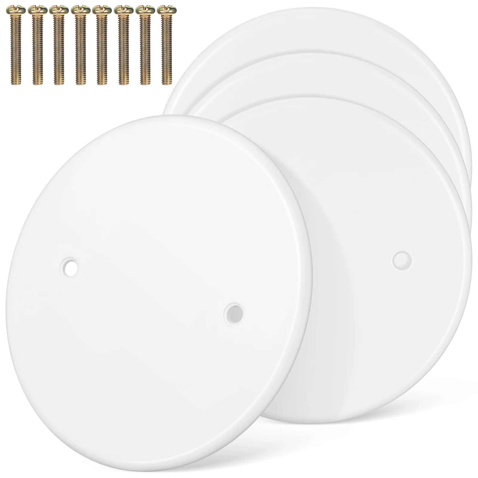 4Pcs Ceiling Round Cover Plates Flat Blank Electrical Box Caps Hole ...