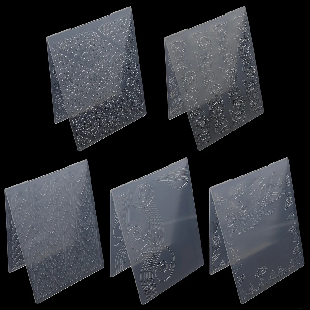 1 Set Of Embossed Templates With 5 Styles Handicrafts With Concave And ...