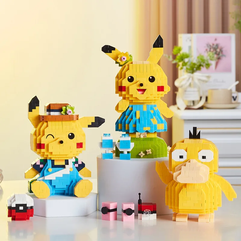 Micro-bloques-de-construcci-n-Kawaii-Pokemon-Pikachu-Dance-Music ...