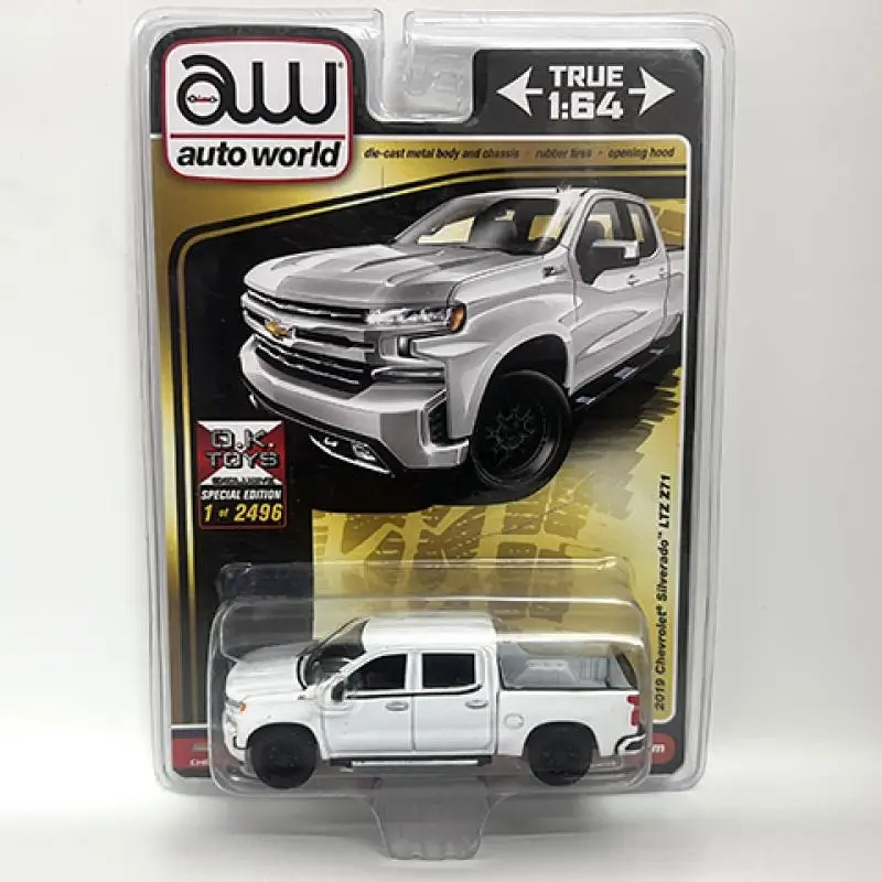 Auto-World-1-64-AW-2019-Silverado-LTZ-Z71-White-Die-cast-alloy-car ...